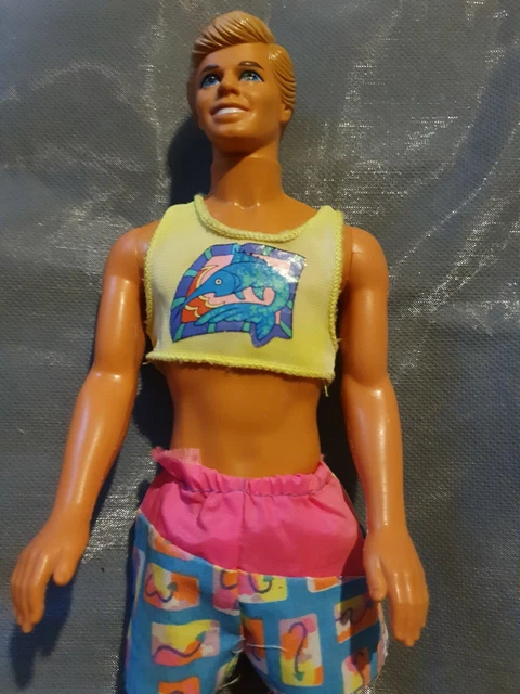 VINTAGE RARE HTF Barbies Beach Hawaiian Ken Doll. Original outfit. Good ...