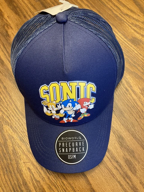 SEGA SONIC THE Hedgehog Blue w/Sonic & Friends Cap Hat Snap Back ...