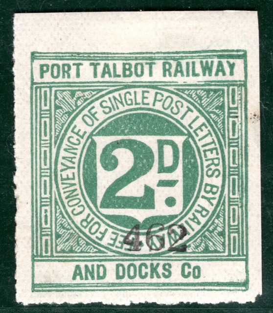 GB WALES *PORT TALBOT RAILWAY & DOCKS Co.* Letter Stamp 2d (1901) Mint ...