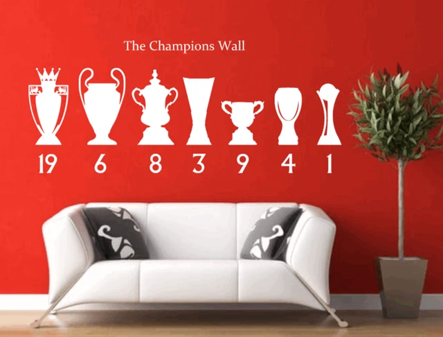 LIVERPOOL FC WALL Decal/Sticker - One Colour Wall of Champions LFC £17. ...