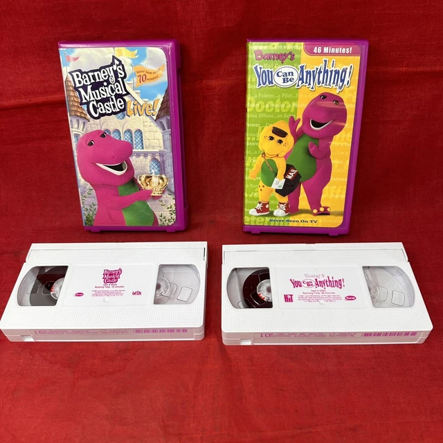 BARNEY VHS LOT You Can be Anything & Musical Castle in Clam Shell Case ...