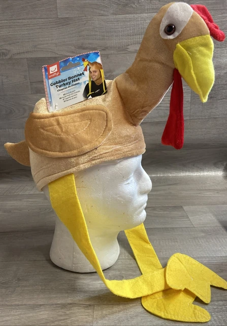 SMIFFYS GOBBLER BONNET Turkey Hat Christmas Adults Secret Santa Fancy ...