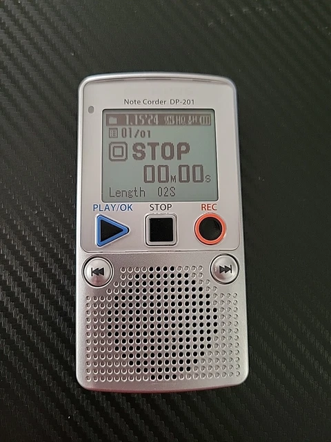 OLYMPUS NOTE CORDER DP-201 Digital Handheld Voice EVP Recorder & Player ...