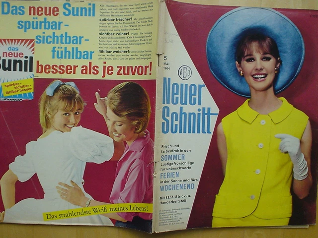 NEUER SCHNITT 64/05 VINTAGE w/Burda Sommermodelle 60er Zeitschrift ...