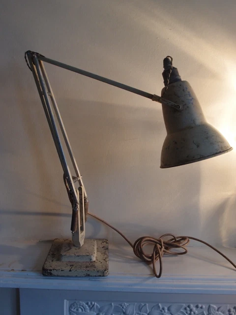 ORIGINAL VINTAGE HERBERT TERRY SQUARE 2 STEP BASE ANGLEPOISE TYPE 1227 ...