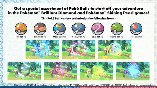 POKÉMON BRILLIANT DIAMOND Shining Pearl Switch 14 Poké balls pack ...