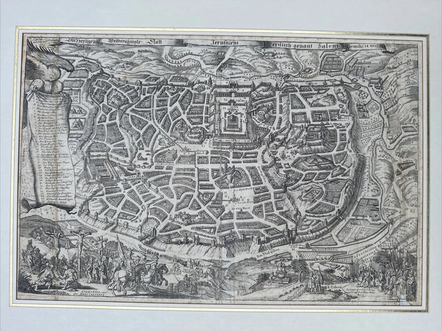 JERUSALEM, KUPFERSTICH UM 1700 Heilige Land Bibel EUR 68,89 - PicClick DE