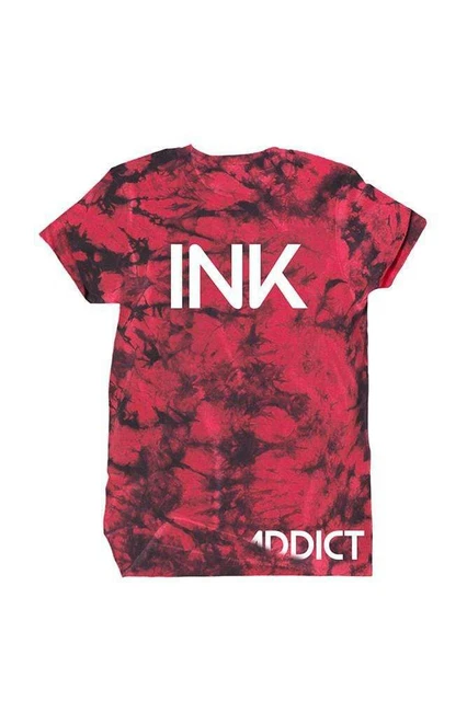 TOUT NEUF INKADDICT Encre T-Shirt Rouge Tie And Dye SMALL-3XLARGE ...