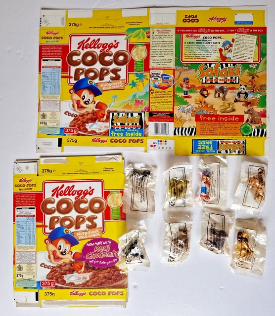 1997 KELLOGGS CEREAL Coco Pops Safari In My Pocket Mint Set, Packet ...