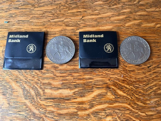 MIDLAND BANK JUBILEE Coins 1977 X2 £8.64 - PicClick UK