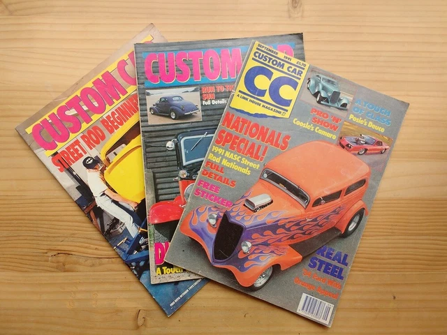 SET OF 3 x Custom Car magazine/Street Rod Beginner's Guide (1991 - 1993 ...