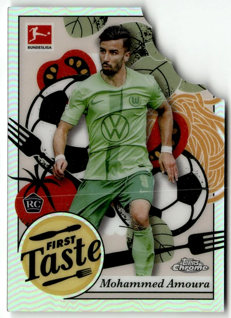 TOPPS CHROME BUNDESLIGA 2025 No. FT-9 Mohammed Amoura Rookie Première ...