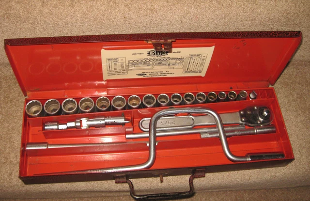 BRITOOL NO 40A Hexagon Drive Whitworth, AF Size Socket Set, Vintage ...