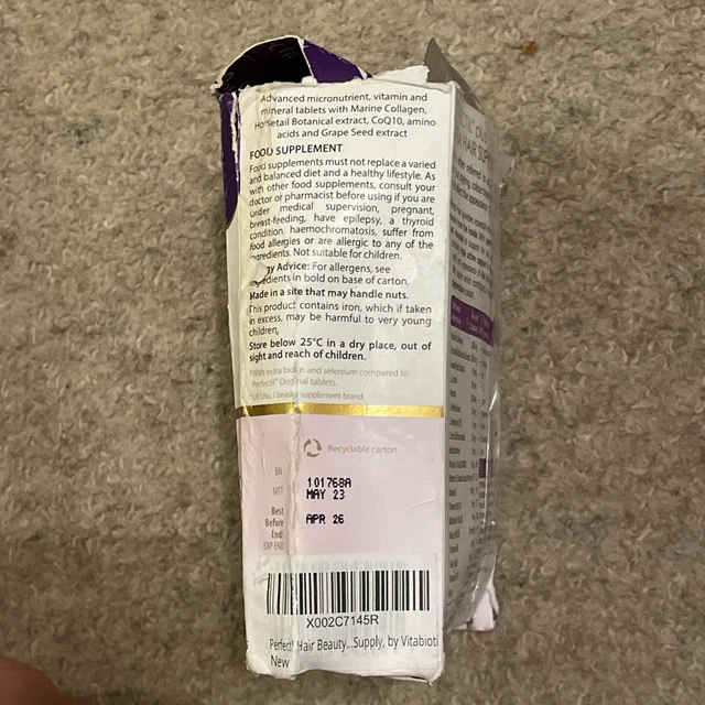 VITABIOTICS PERFECTIL PLUS Nails Extra Support - 60 Tablets £12.92 ...