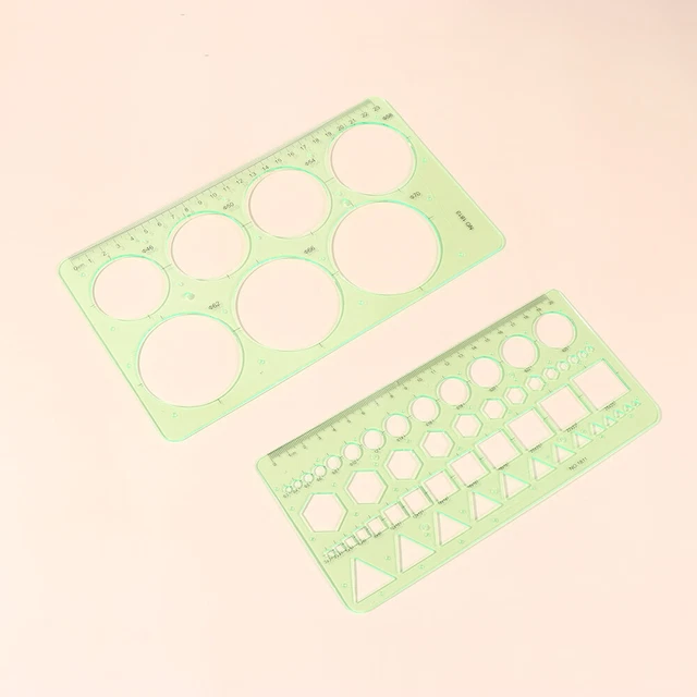 ARCHITECTURE DRAWING RULERS Kit Buliding Stencil Measuring Tool Neutral ...