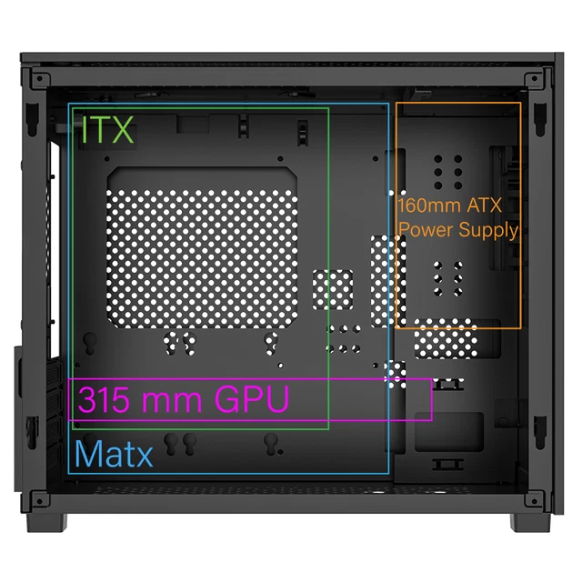 MONTECH SKY ONE MINI Micro-ATX PC Case Mini Tower Gaming Computer Case ...