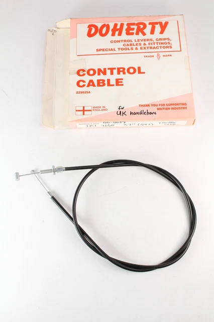 TRIUMPH TRIDENT T160 Throttle Cable UK Bars Doherty 60-4457 Made in UK ...