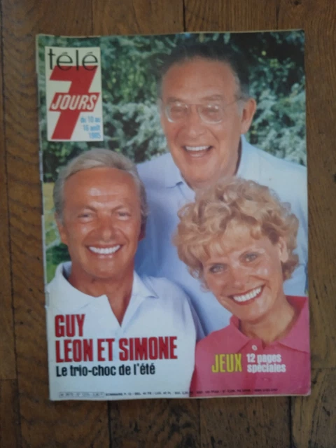 MAGAZINE TÉLÉ 7 jours de 1985 - Guy Lux, Léon Zitrone, Simone Garnier ...