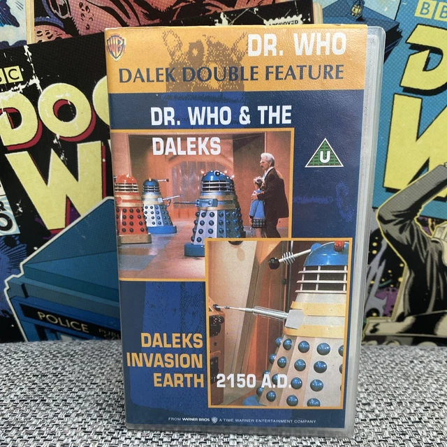 DOCTOR WHO VHS Dalek Double Feature - The Daleks/Daleks Invasion Earth ...