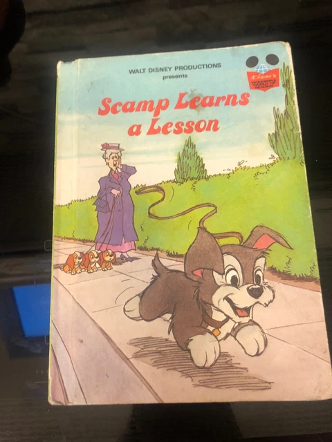 WALT DISNEY SCAMP Learns a Lesson HARDCOVER BOOK VINTAGE 1982 £4.01 ...