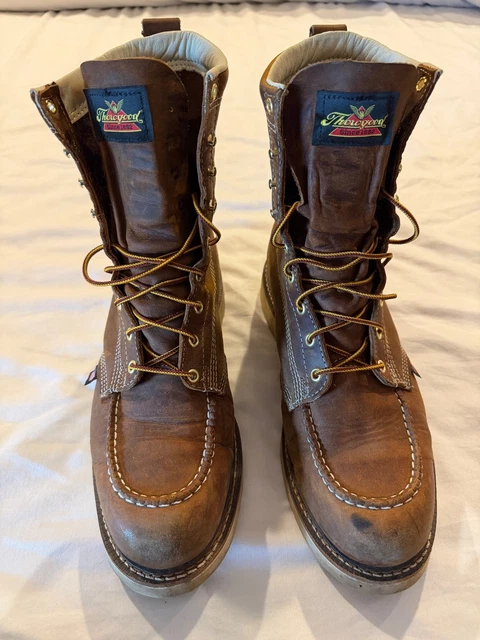THOROGOOD 8” MOC Toe Boots Wedge Sole Size 12D Soft Toe 814-4178 £117. ...