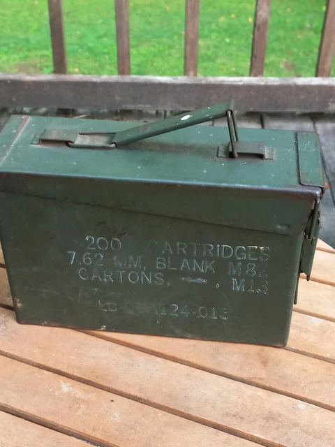 VINTAGE ARMY MILITARY Metal Ammunition Ammo Box - Green Used £19.54 ...