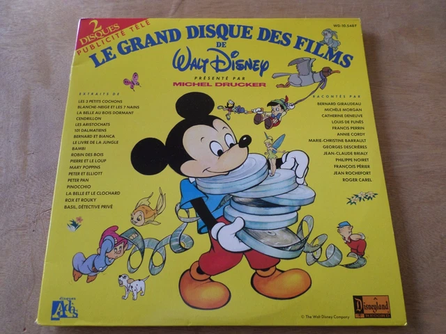 33 TOURS WALT Disney "Le grand disque des films" presenté par M Drucker ...