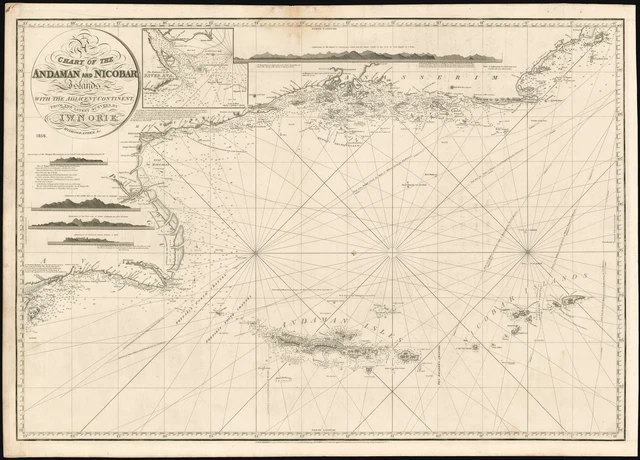 1856 NORIE MAP of the Andaman Islands, South Burma, and Thailand's West ...