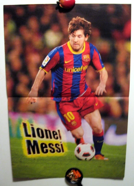 LIONEL MESSI / Cristiano Ronaldo soccer two-sided magazine poster A3 ...
