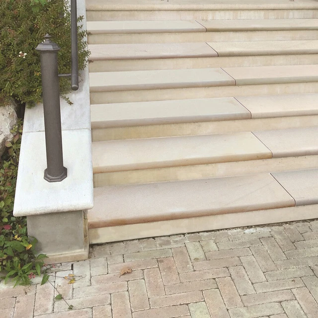 INDIAN SANDSTONE BULLNOSE steps edging coping stone | 600x350x50mm £720 ...