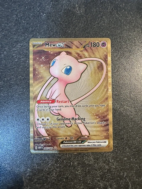 CARTE POKEMON MEW Gold Metal 205/165 - Promo Pokemon 151 - EV 3.5 FR ...