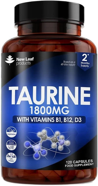 TAURINE SUPPLEMENT - High Strength 1800Mg Taurine Capsules Enriched ...