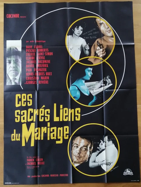 CES SACRES LIENS DU MARIAGE affiche cinema originale 160x120 dany carrel EUR 20,00 - PicClick FR