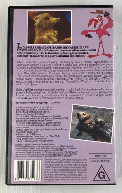 GEO KIDS NATIONAL Geographic Children's Video VHS 1994 (Tadpoles ...