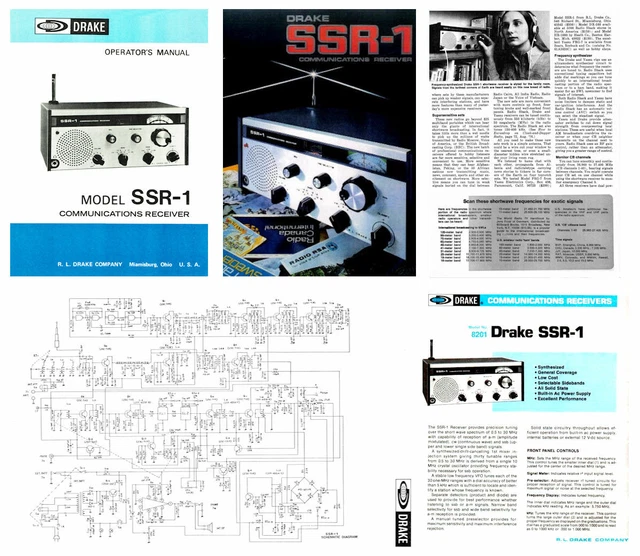 DRAKE SSR-1 JUMBO INSTRUCTION MANUAL + 11 x 17" SCHEMATIC DIAGRAM ...