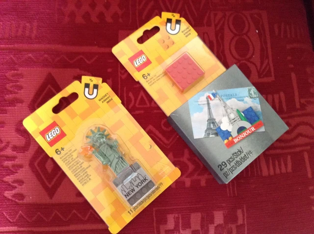 LEGO MAGNETS - Eiffel Tower 854011 - New York Statue of Liberty 854031 ...