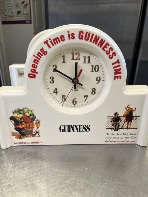 VINTAGE GUINNESS CLOCK £37.12 - PicClick UK