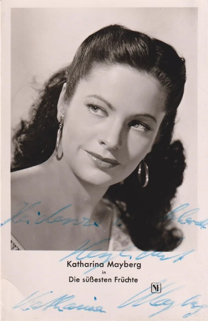 CARTOLINA KATHARINA MAYBERG originale autografa firmata NF anni 50 EUR ...