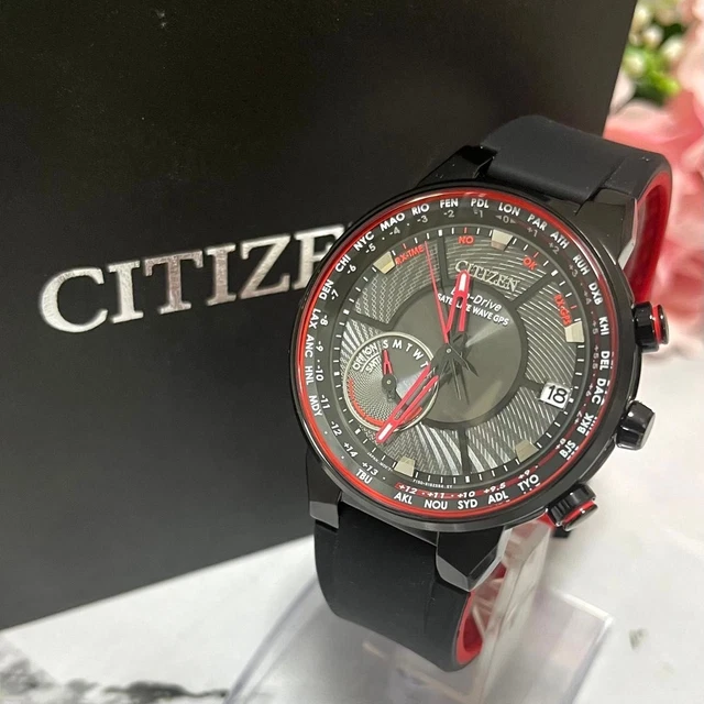 MONTRE CITIZEN SATELLITE WAVE F150-S117402 CC3079-11E Eco-Drive noire ...