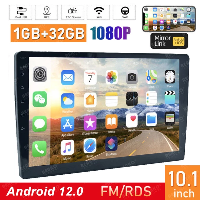 10.1& ANDROID 12 Car Stereo RDS Carplay Radio Double Din Head Unit GPS ...