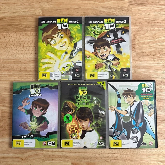 BEN 10 DVD lot Complete Season 1 & 2 Classic Omniverse + Race Against ...