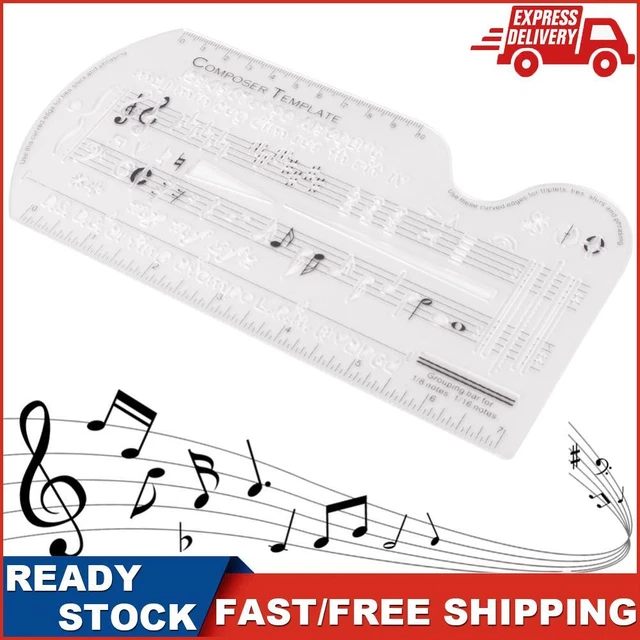 COMPOSING TEMPLATE STENCIL Composer Number Symbols Notation Manuscript ...