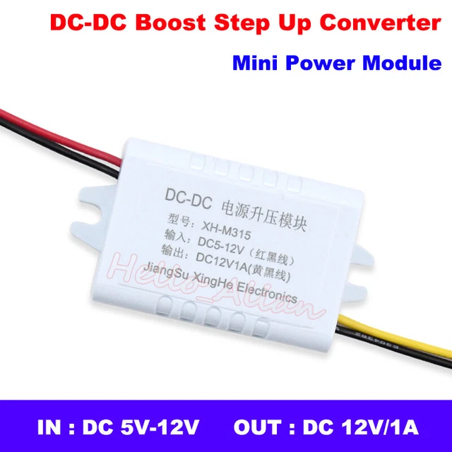 MINI DC-DC BOOST Step Up Volt Converter 5V-12V 9V to 12V 1A Power ...
