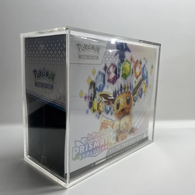 POKEMON PRISMATIC Evolutions Acrylic Elite Trainer Box Case ETB PREMUIM ...