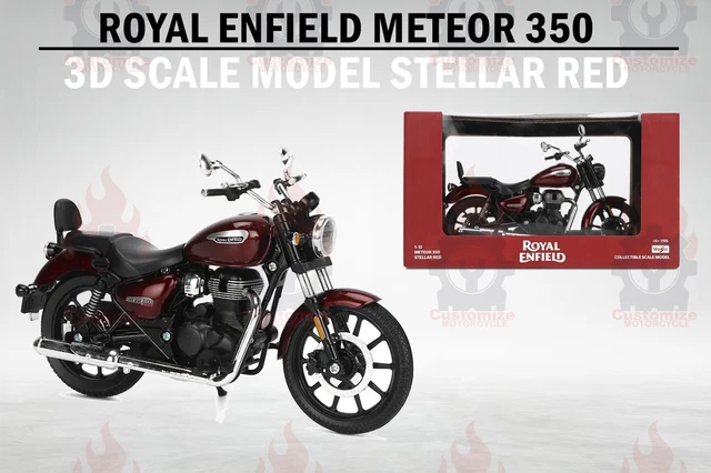 ROYAL ENFIELD METEOR 350 "3D Scale Model Stellar Red" £41.24 - PicClick UK
