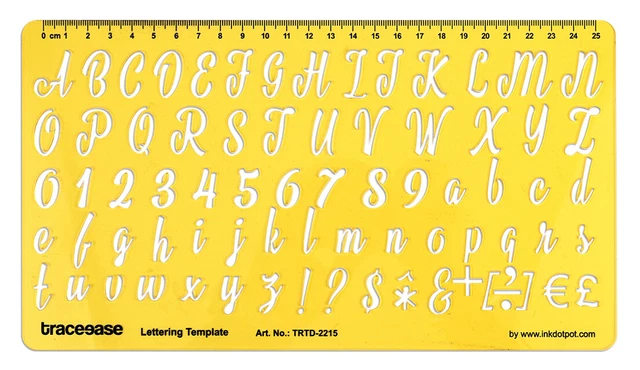 STRUMENTI DI DISEGNO modello lettering alfabeto Traceease, maiuscolo ...