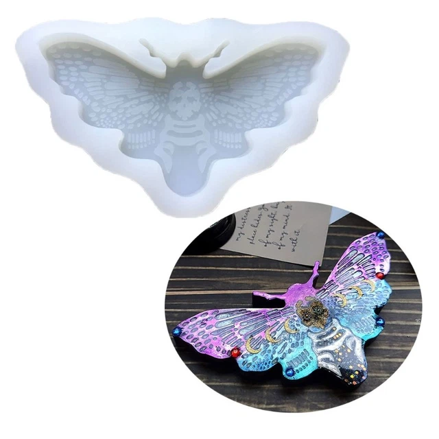 HANDMADE MOTH FOR Key Chain Resin Casting Mold Creative Moth Keychain ...