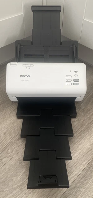 BROTHER ADS-4300N A4 USB / LAN Scanner Duplex with both trays, PSU and ...