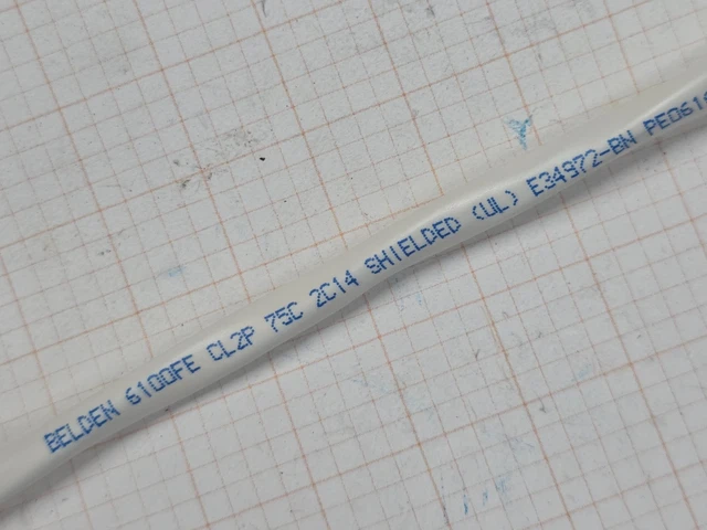 BELDEN 6100FE 14/2C Shielded Audio/Control/Speaker Cable Plenum CL2P ...