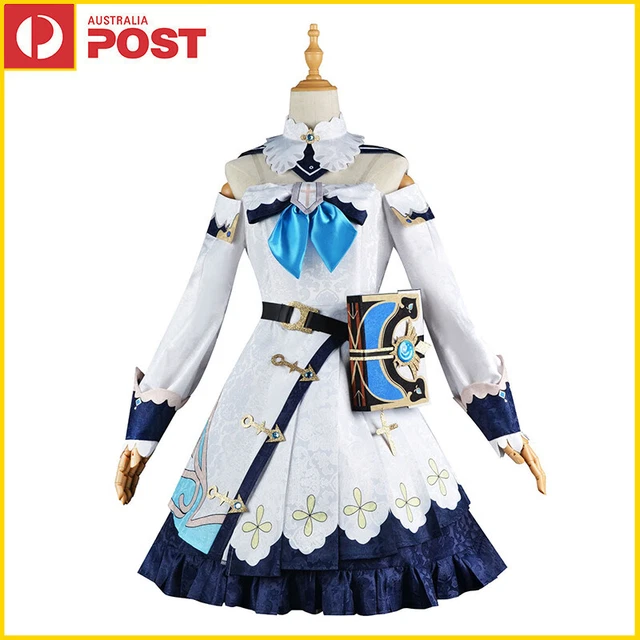 GENSHIN IMPACT BARBARA Suit Uniform Dress Outfit Game Anime Cosplay ...